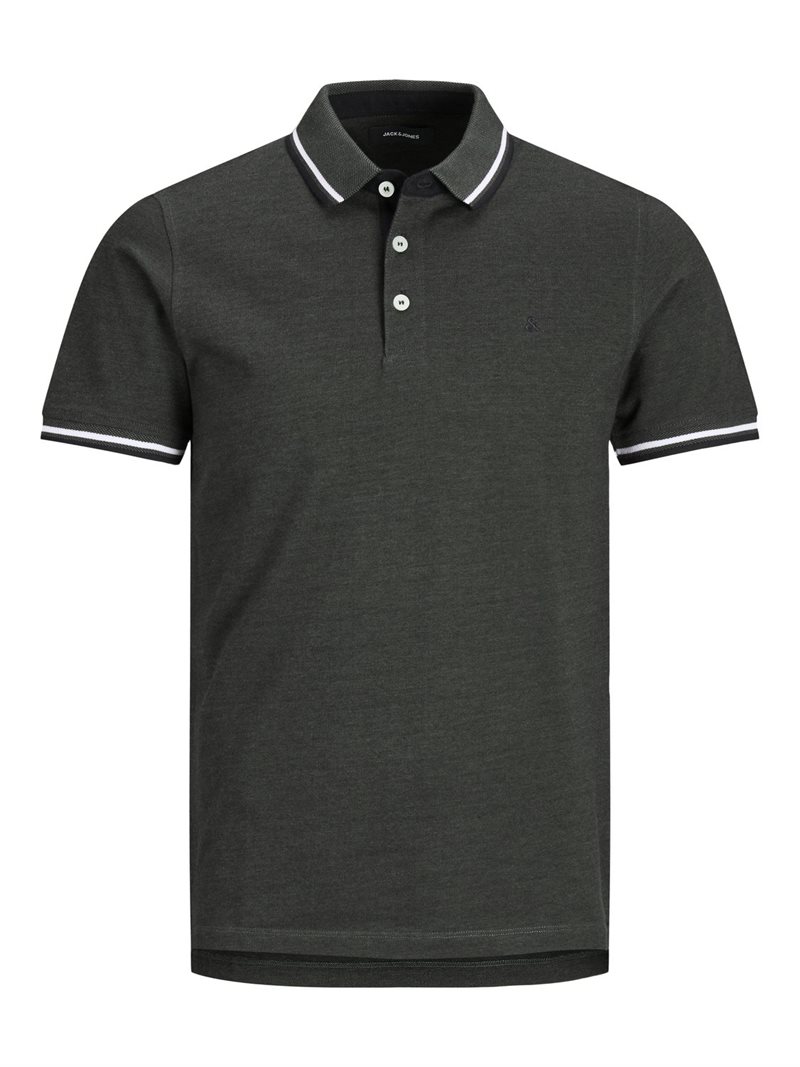 Jack & Jones Paulos Piké Herr Mörkgrön - SMILE.