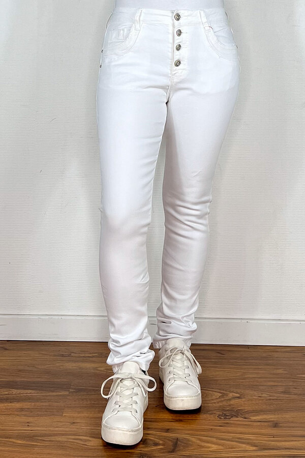 Superstretchiga Jeans med Coola Blingknappar