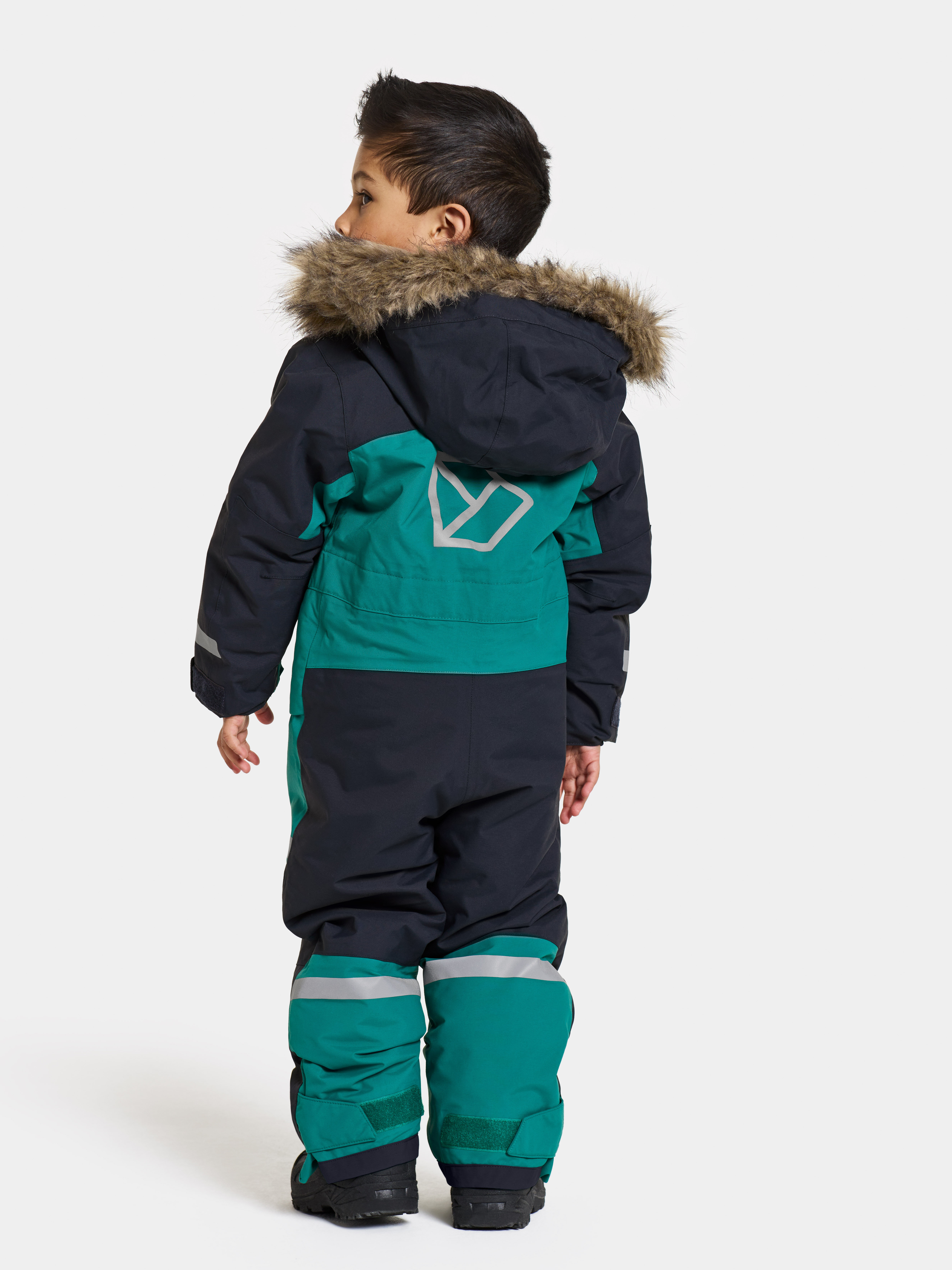 Didriksons Bjärven Vinteroverall Barn Petrol Green - SMILE.