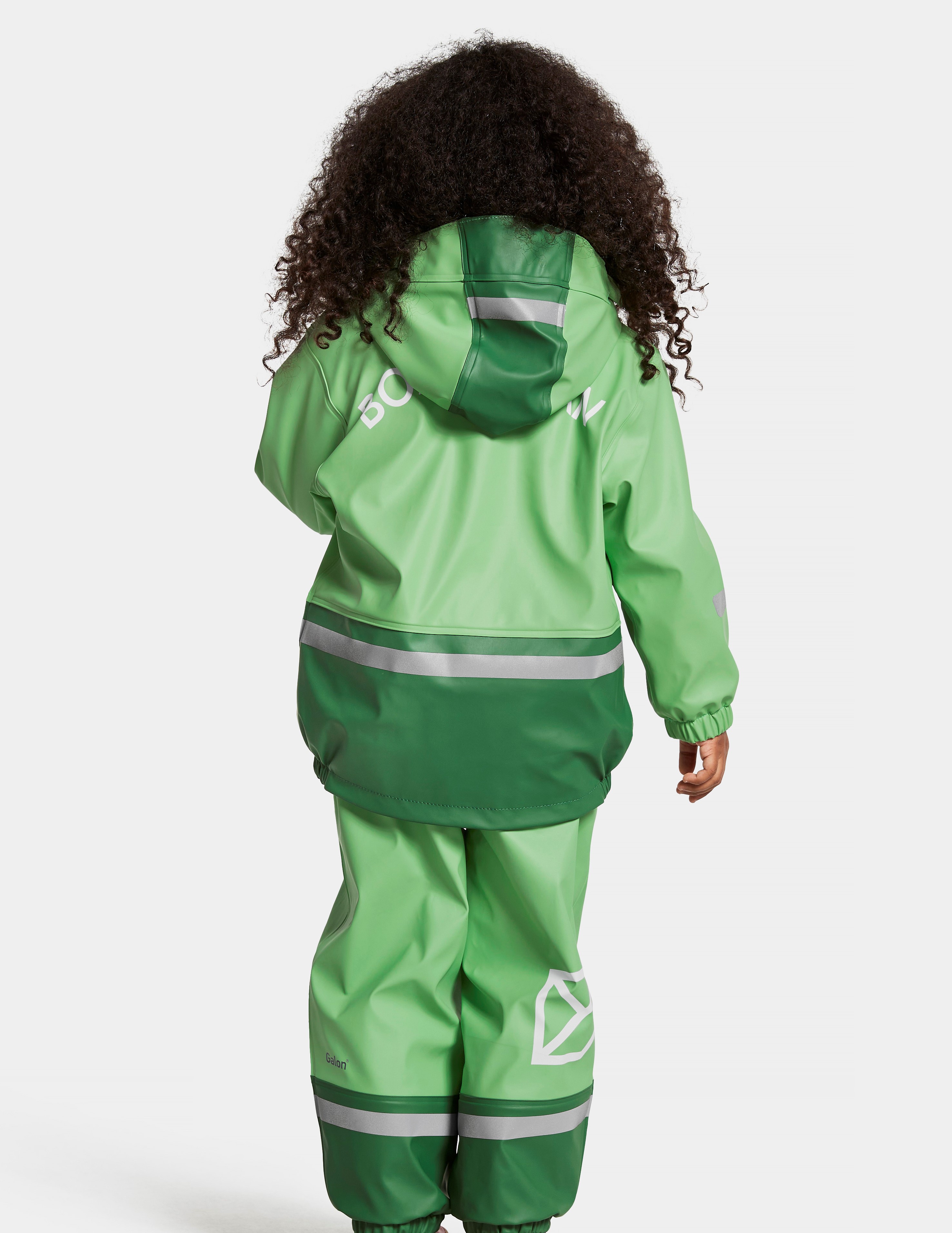 Didriksons Boardman 8 Fodrat Regnset Barn Green Pod - SMILE.