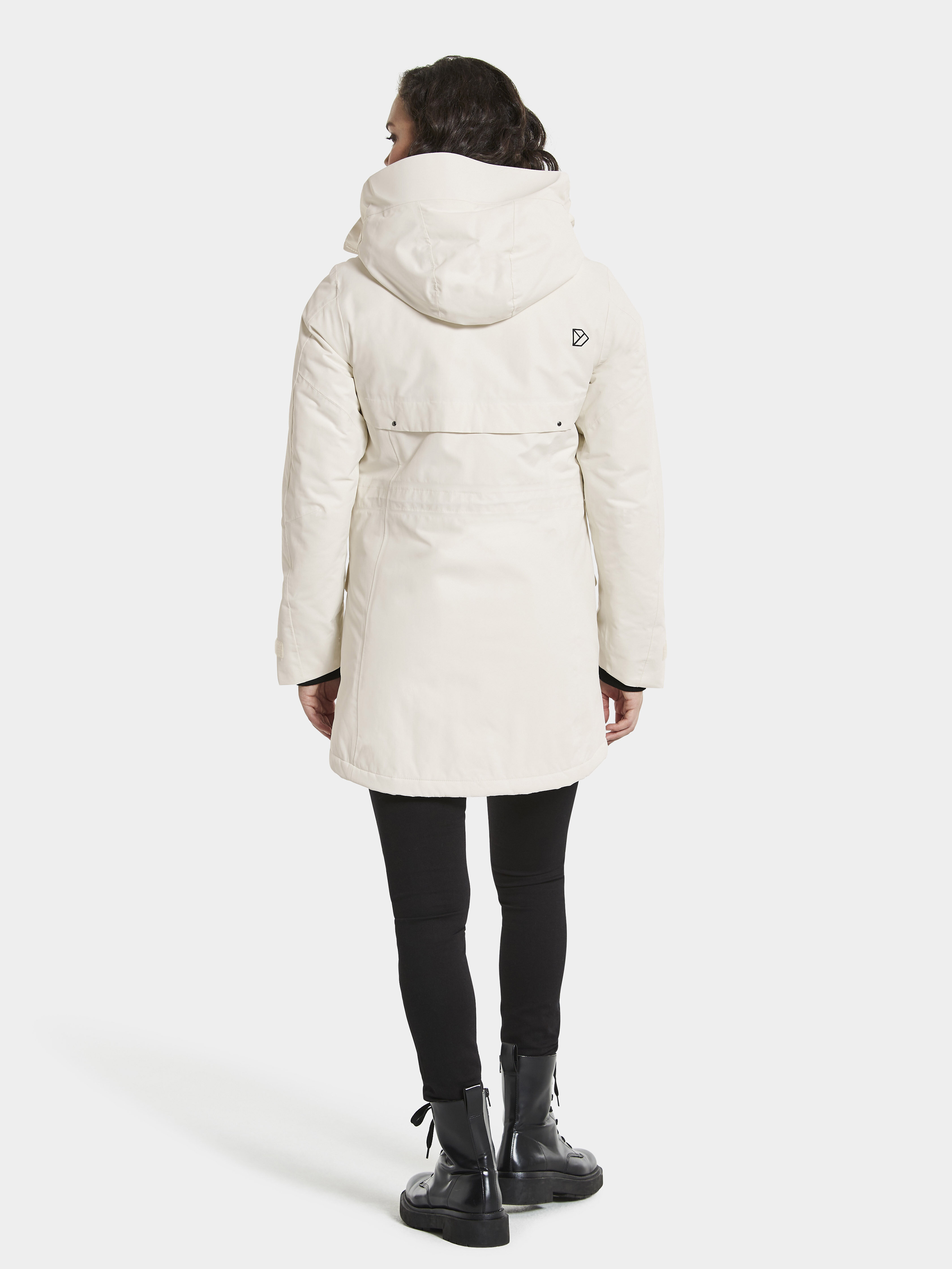 Didriksons Frida Vinterparkas 6 Dam White Foam - SMILE.