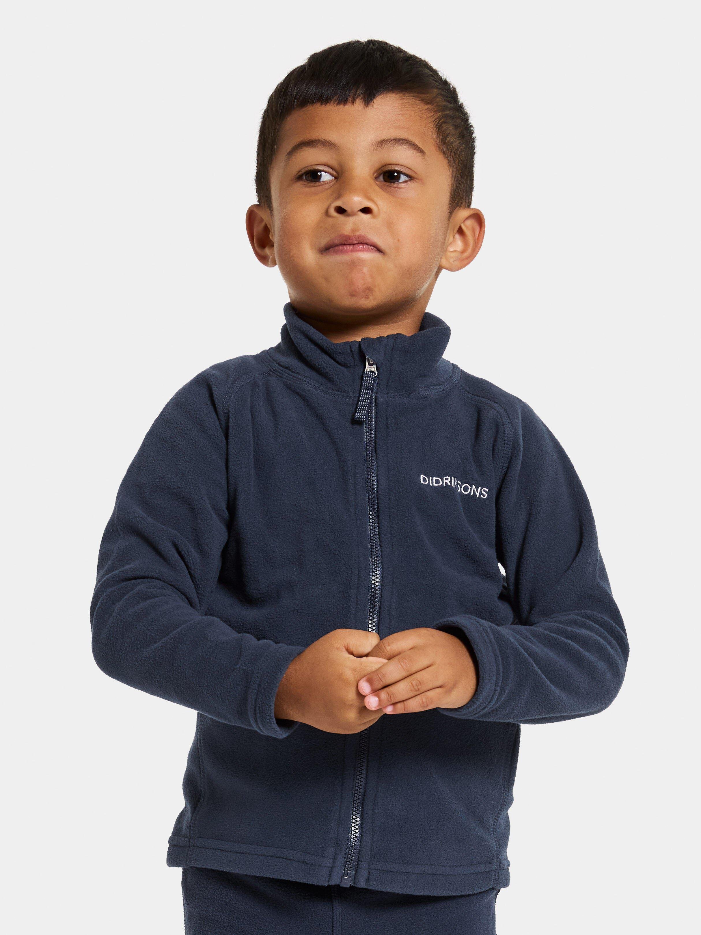 Didriksons Monte Fleecejacka Barn Navy - SMILE.