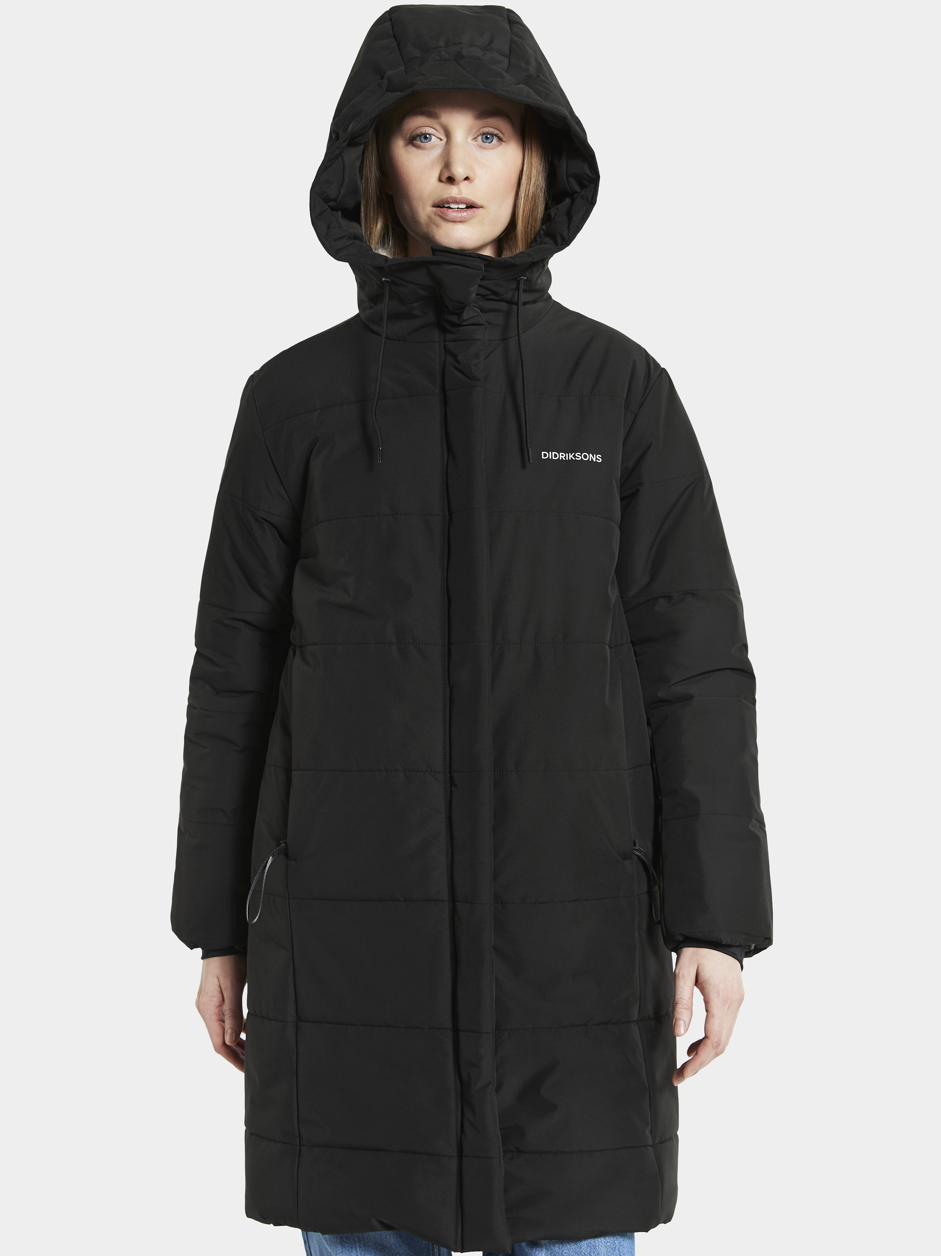 Didriksons Sandra Puff Vinterparkas Dam Black - SMILE.