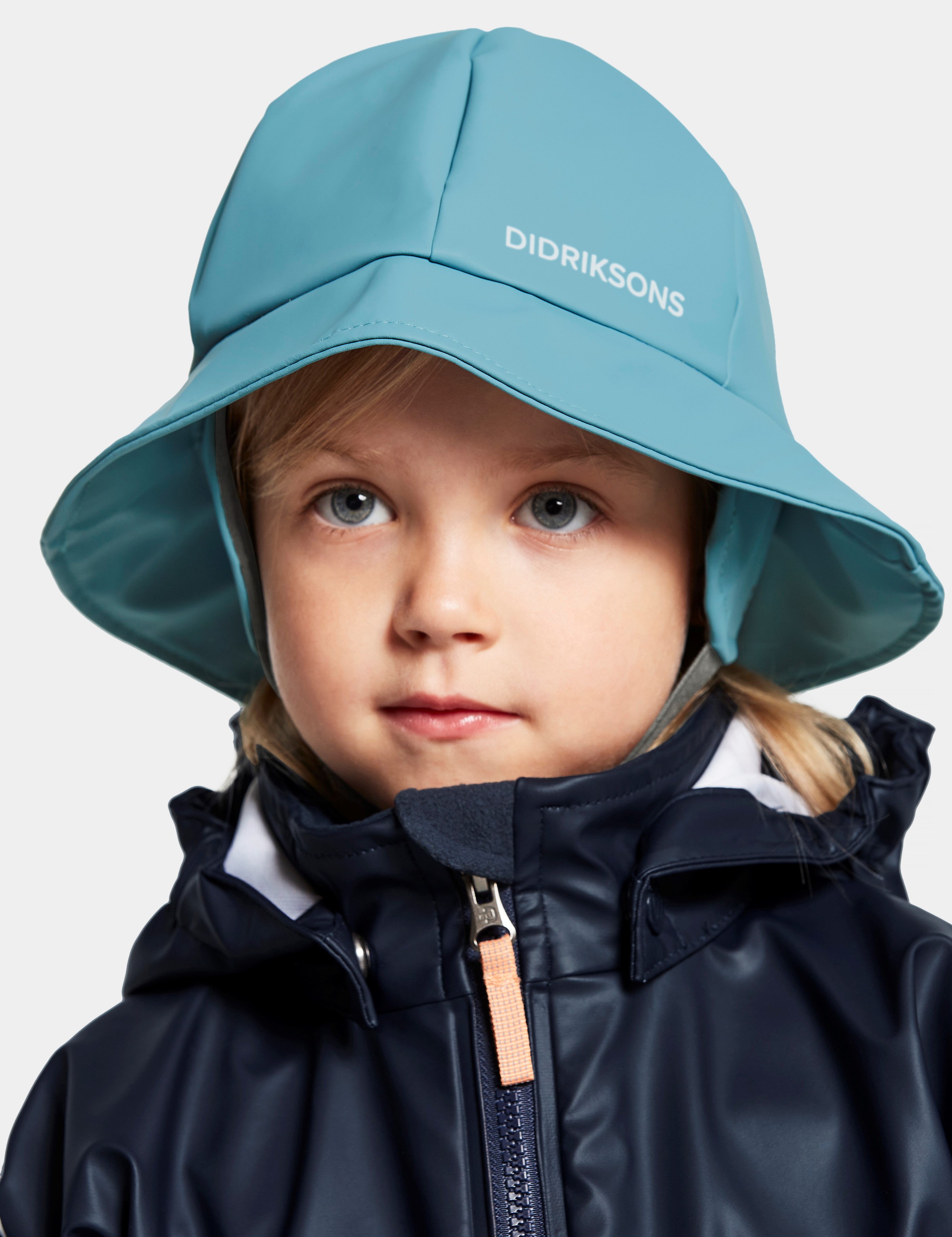 Didriksons Southwest Regnmössa Barn Blue Wash - SMILE.