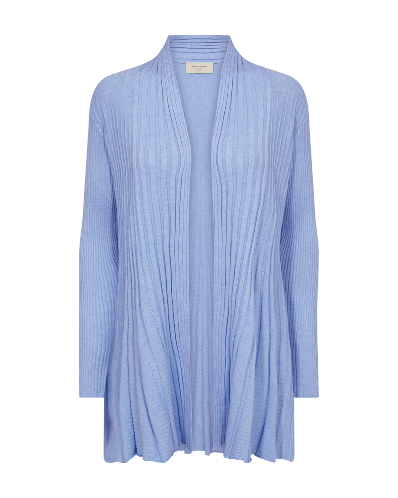 Freequent Claudisse Long Cardigan Dam Vista Blue Melange - SMILE.