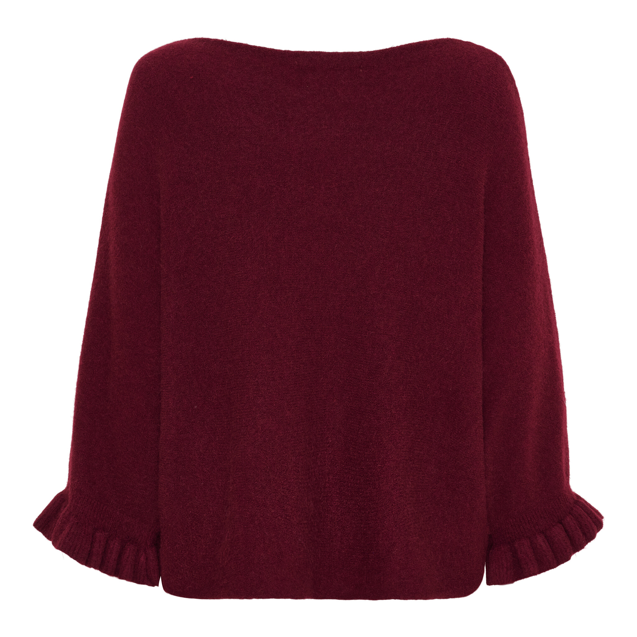 Marta du Chateau Elderflower Stickad Tröja Dam Bordeaux - SMILE.