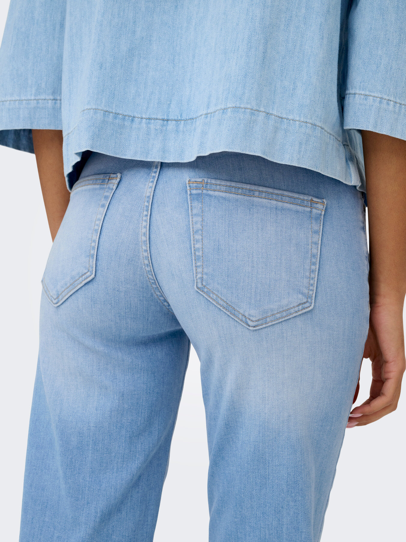 ONLY Blush Mid Stright Jeans Dam Light Blue Denim - SMILE.