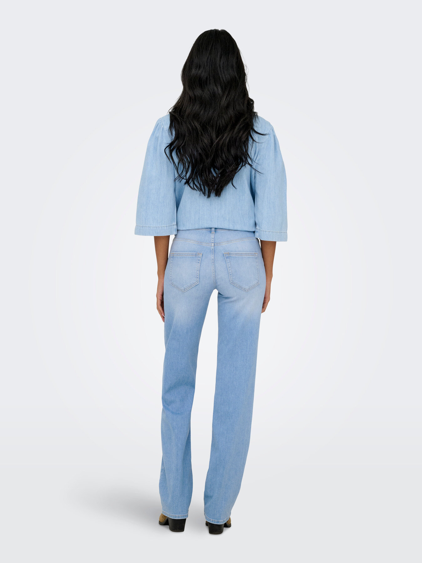 ONLY Blush Mid Straight Jeans Dam Light Blue Denim - SMILE.
