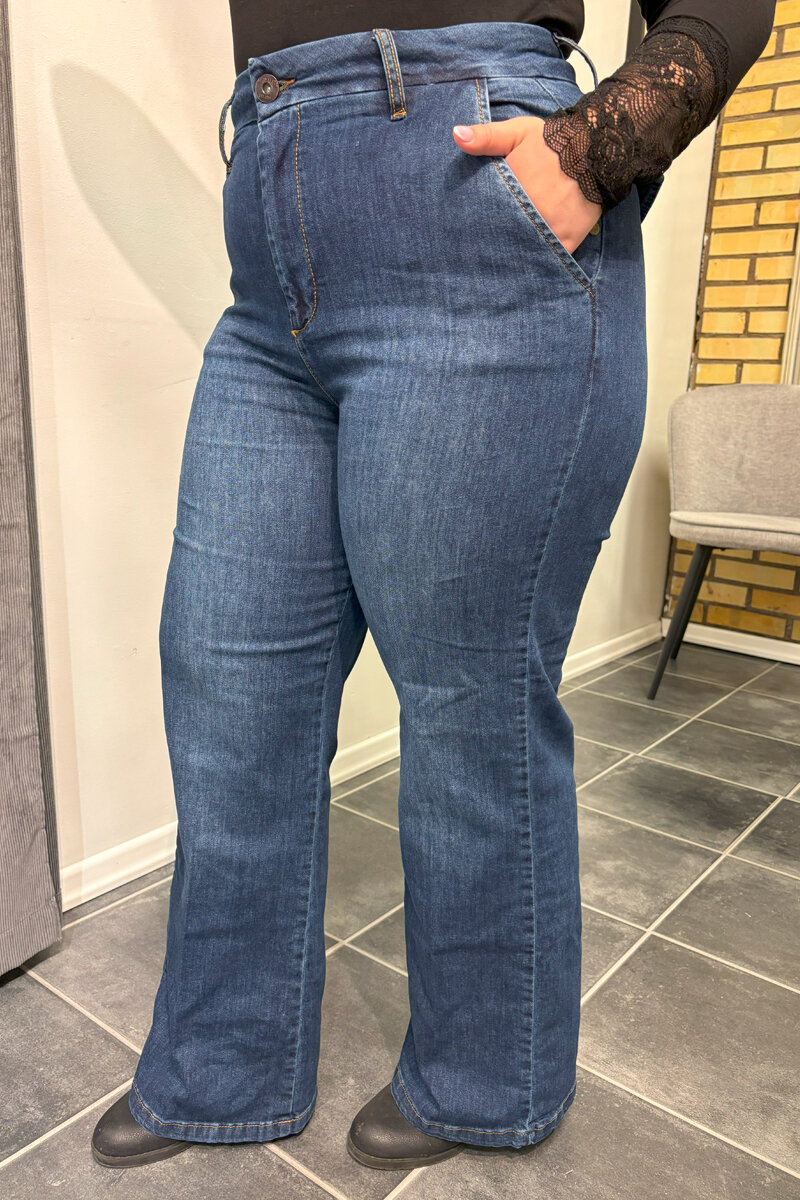 Soulmate Genious 1 Stretchjeans Dam Denim Blue - SMILE.