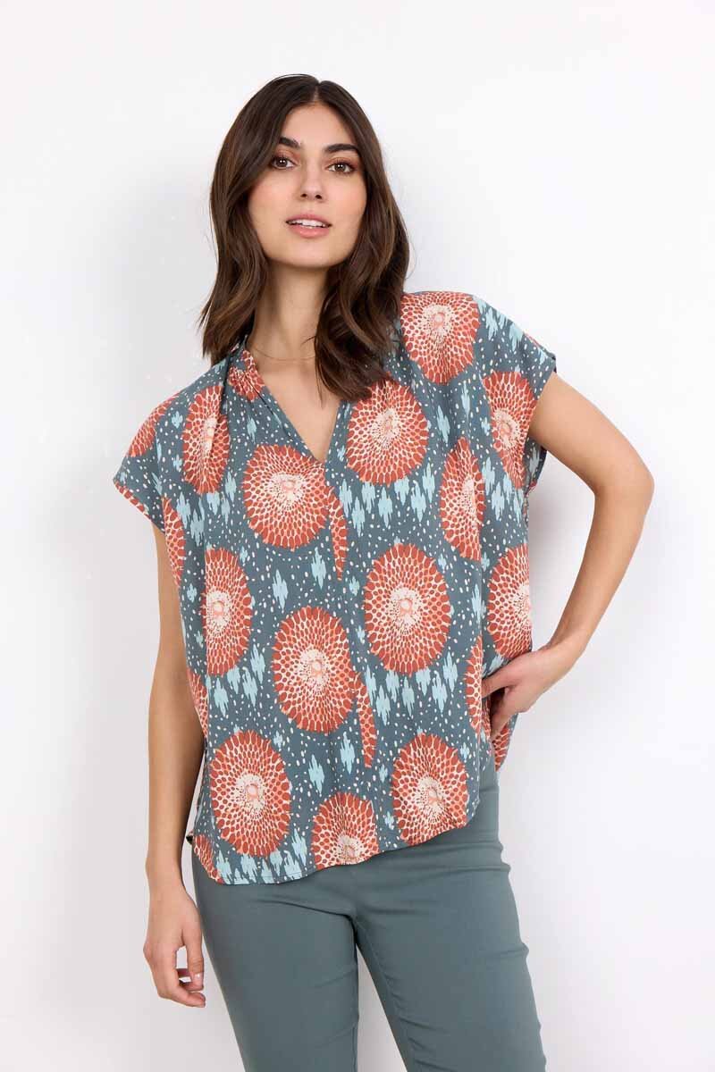 Soyaconcept Leana 1 Topp Dam Dusty Red Combi - SMILE.