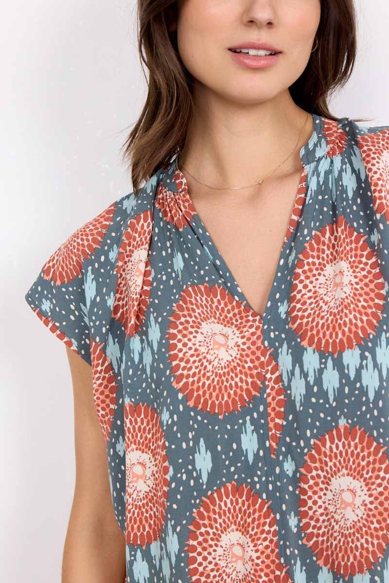 Soyaconcept Leana 1 Topp Dam Dusty Red Combi - SMILE.