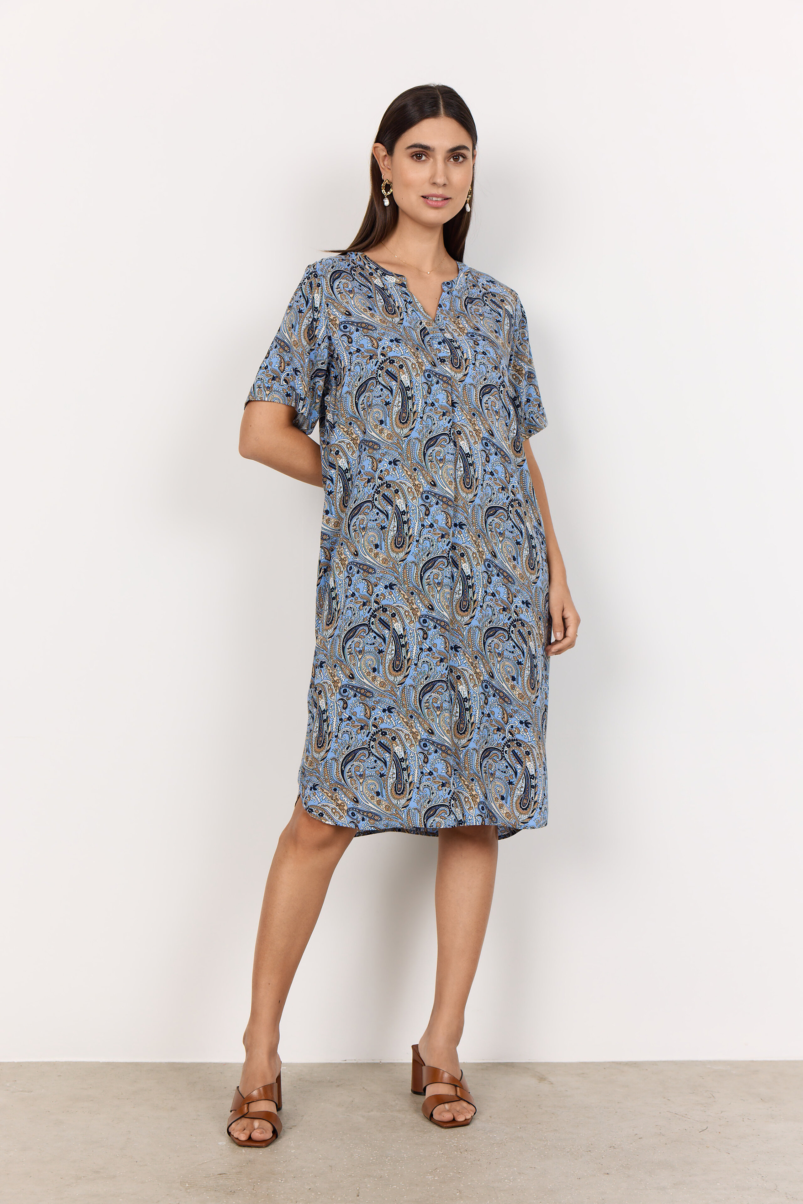 Soyaconcept Pianna 4 Klänning Dam Air Blue Combi - SMILE.